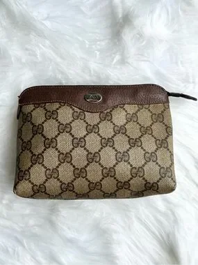Gucci | Bags | Gucci Gg Sherry Pvc Tote With Green Red Web Canvas ...